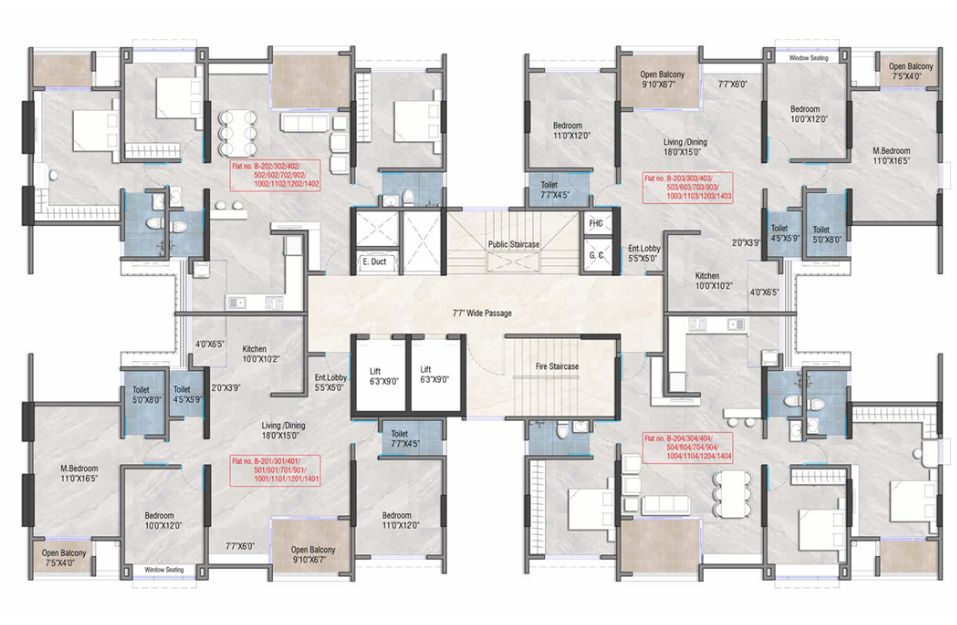 Rohit 108 Avyana @ Ravet, Pune by Rohit Builders